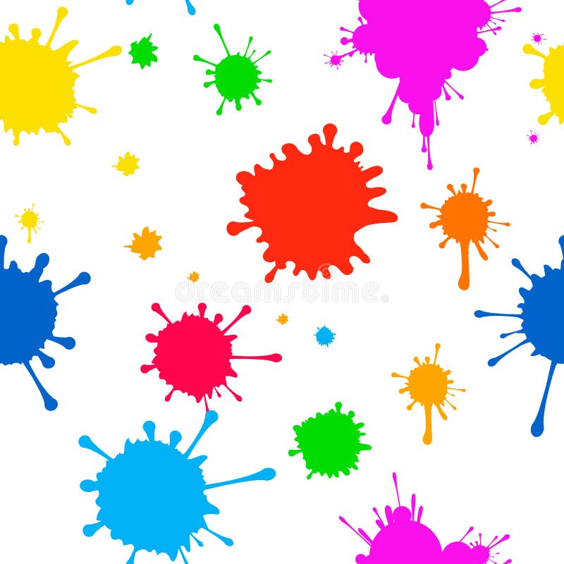 Modello Senza Cuciture Di Vettore Delle Macchie Colorate Sopra ...