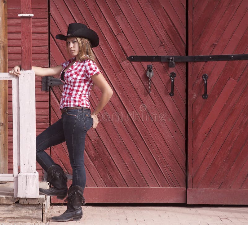 Modelo Adolescente De La Vaquera Imagen de archivo - Imagen de sombrero ...