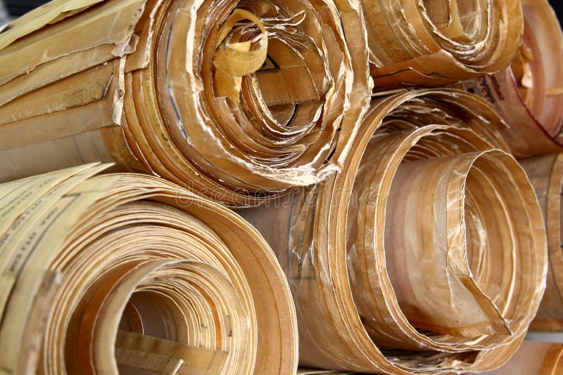 Modelo Antiguo De La Vitela En Rolls Imagen de archivo - Imagen de ...