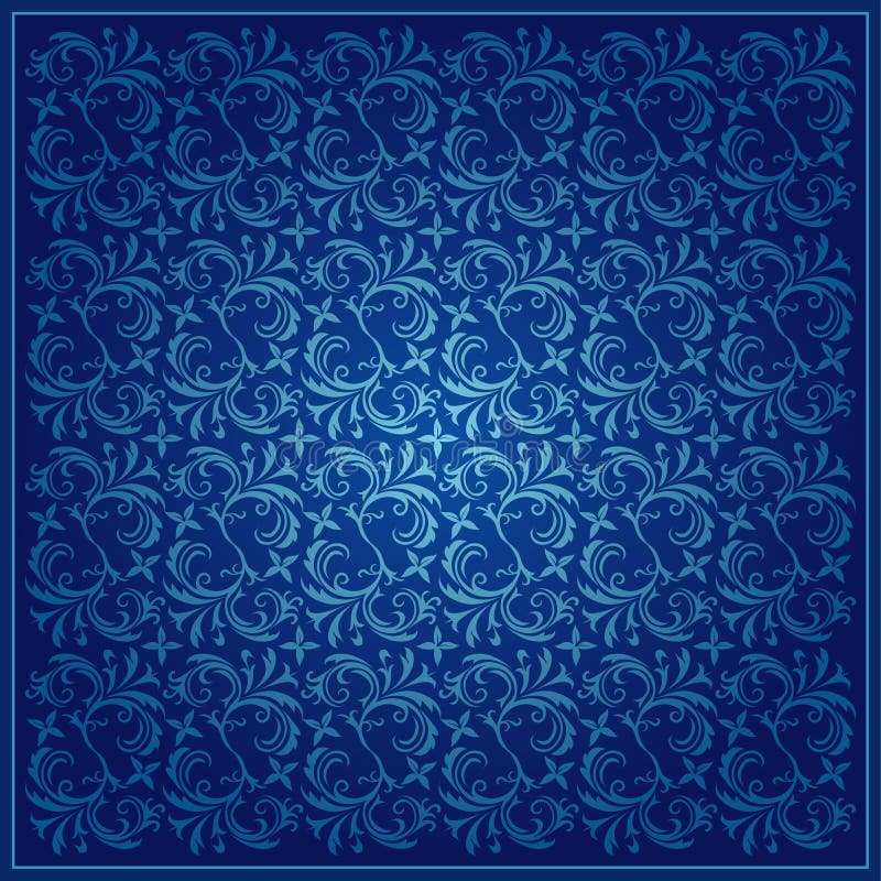 Modelo azul floral ilustración del vector. Ilustración de follaje - 4852454