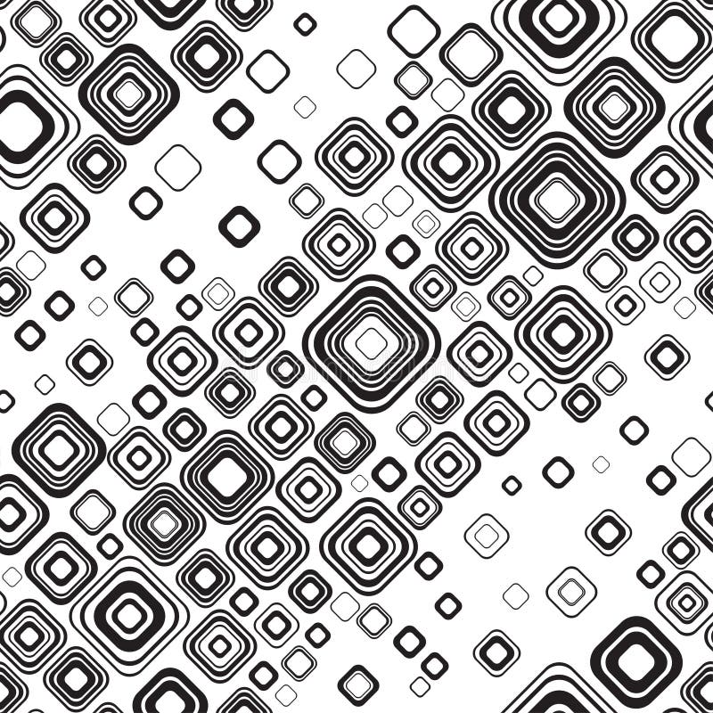 Modelo a Cuadros De Los Cuadrados Blancos Y Negros Stock de ilustración ...