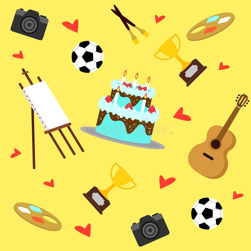 Aficiones E Iconos Del Ocio Ilustración del Vector - Ilustración de ...