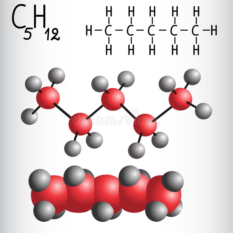 Propano, C3H8, Modelo Da Molécula E Fórmula Química Ilustração do Vetor ...