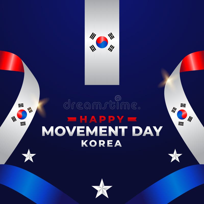 Modelo De Desenho Do Vetor Do Dia De Movimento Da Coreia Ilustração do ...