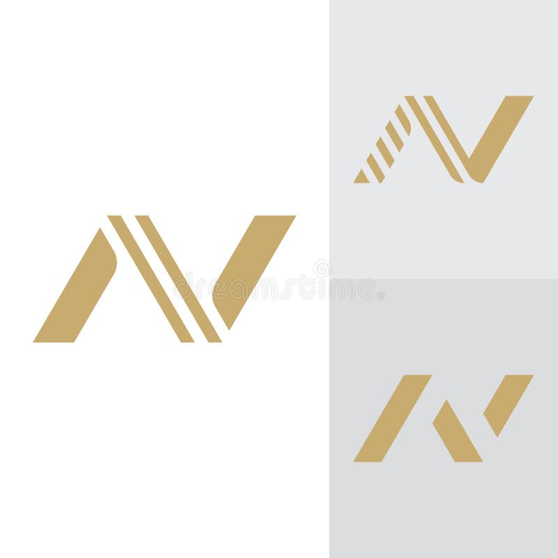 Modelo De Design De Logotipo Da Letra Abstrata N Ilustração do Vetor ...