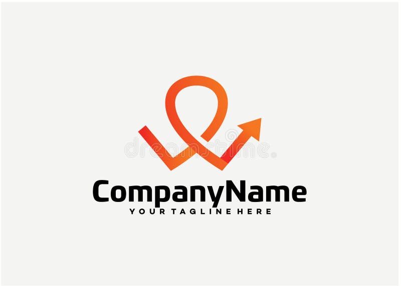 Modelo De Design De Logotipo De Letra W Seta Ilustração do Vetor ...