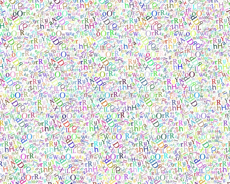 Modelo De Diversas Letras Coloreadas Ilustración del Vector ...