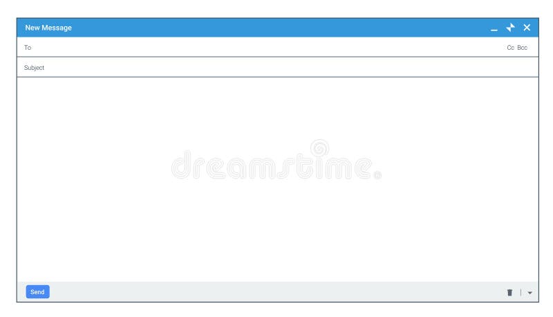 Modelo De Email Em Branco Ilustração De Vetor Isolada Ilustração do ...
