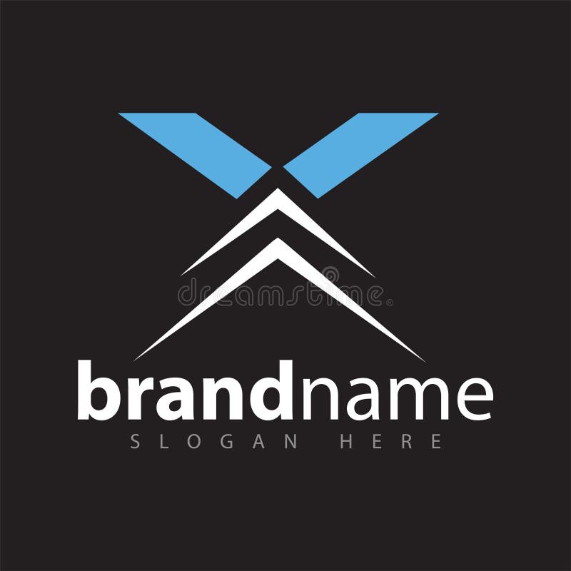 Modelo De Estoque Do Logotipo De Seta X Ilustração do Vetor ...
