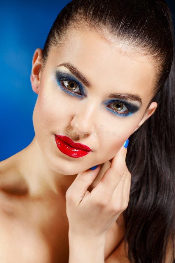 Modelo De Forma Girl Do Estilo De Vogue Da Beleza Foto de Stock ...