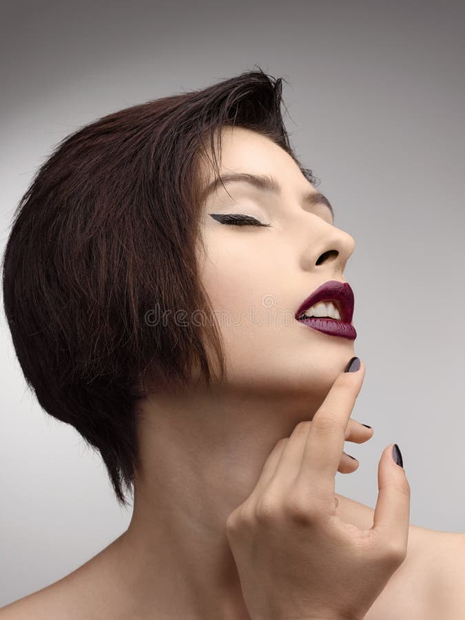 Modelo De Forma Girl Do Estilo De Vogue Da Beleza Foto de Stock ...