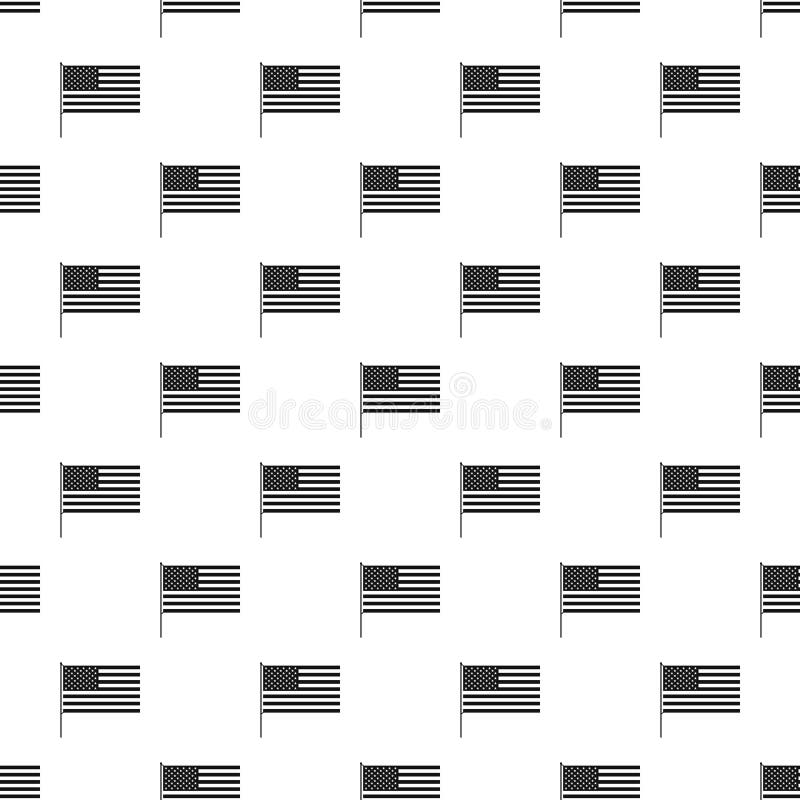 Modelo De La Bandera Americana, Estilo Simple Ilustración del Vector ...