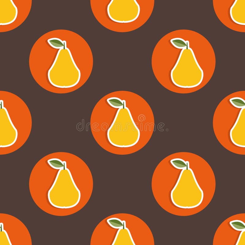 Modelo De La Pera Textura Inconsútil Con Las Peras Maduras Ilustración ...