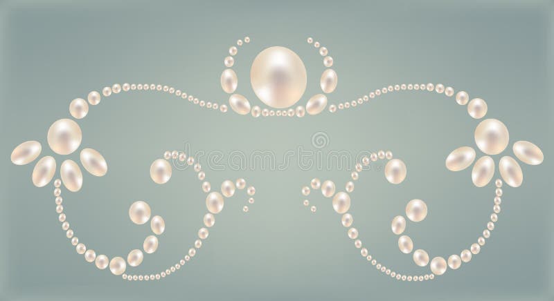 Modelo de la perla ilustración del vector. Ilustración de perla - 37679285