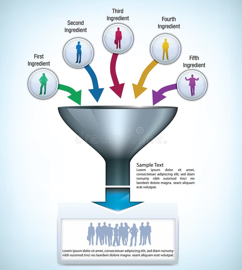 Modelo De La Presentación Del Embudo Ilustración del Vector ...