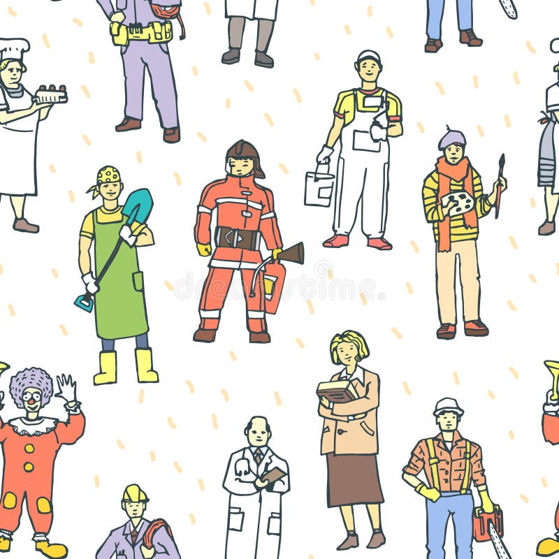 Modelo de las profesiones ilustración del vector. Ilustración de ...