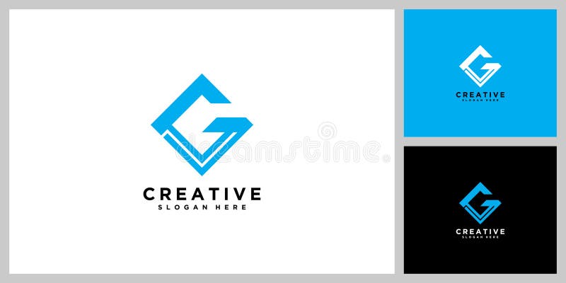 Modelo De Logotipo Da Letra G Inicial Ilustração do Vetor - Ilustração ...