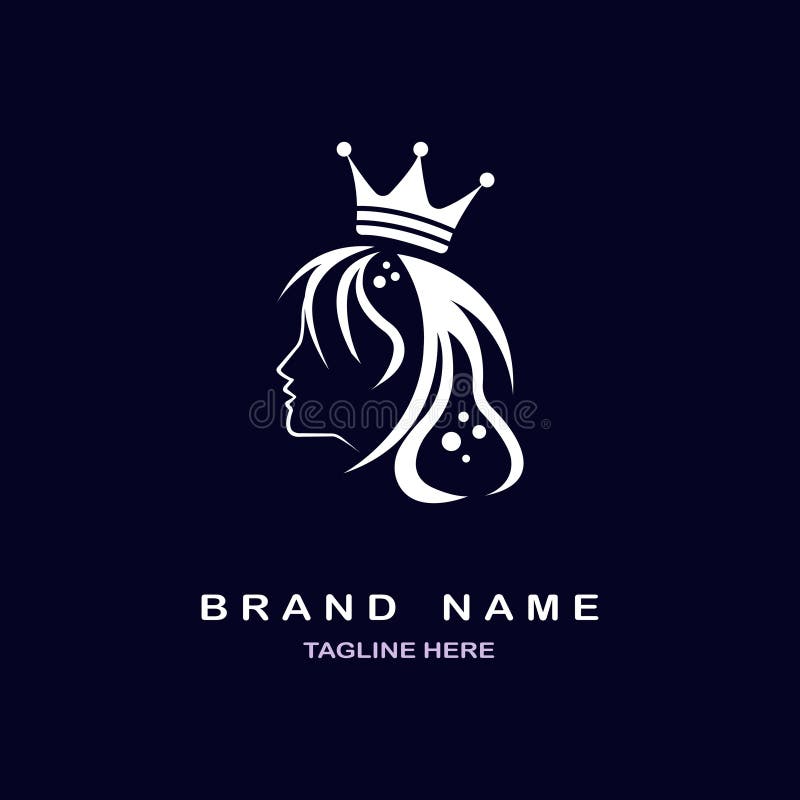 Modelo De Logotipo Da Rainha Para Marca Ou Empresa Ilustração do Vetor ...