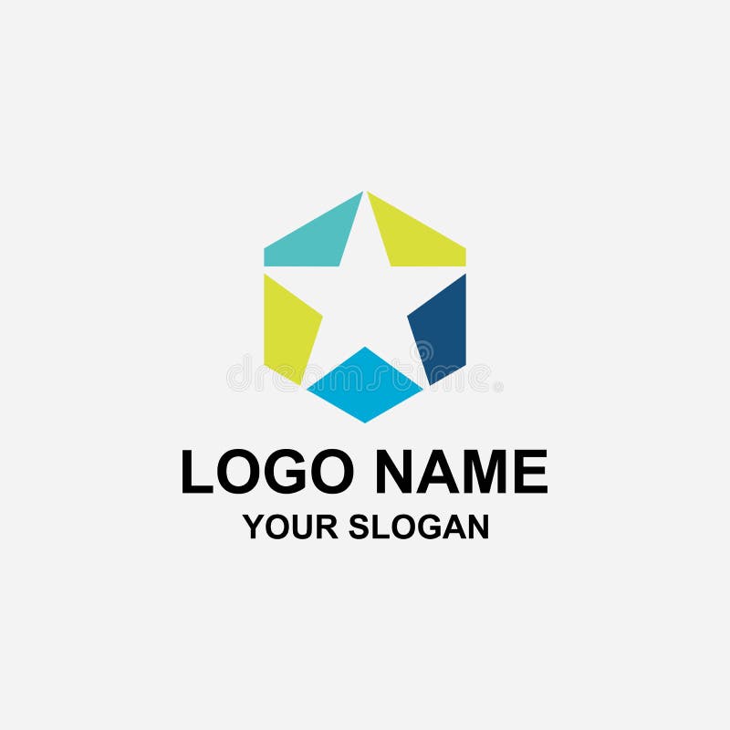 Modelo de logotipo estelar ilustração stock. Ilustração de projeto ...