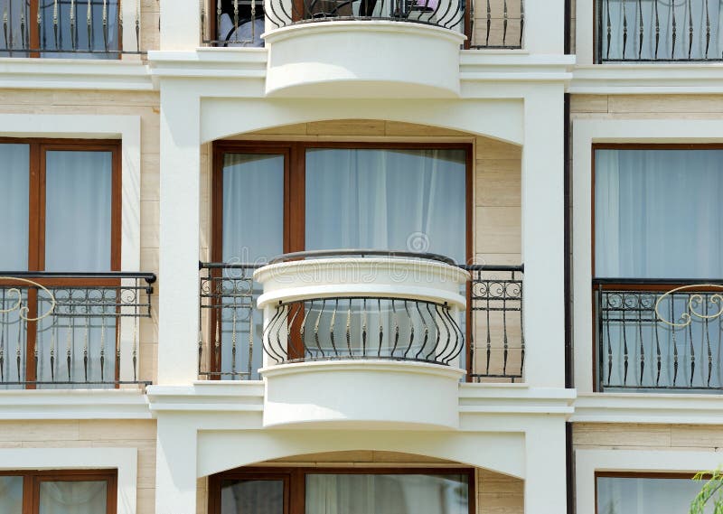 Modelo De Los Balcones De La Habitación Foto de archivo - Imagen de ...