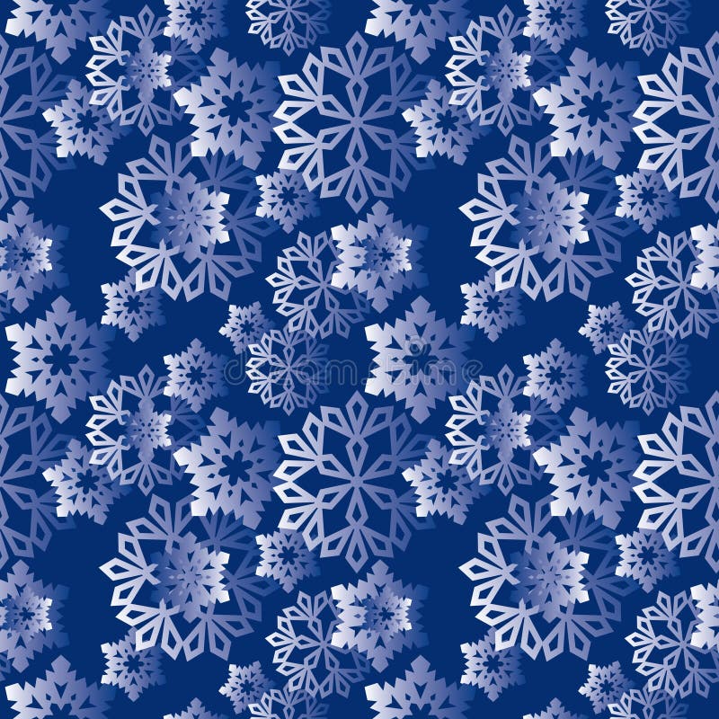 Modelo De Los Copos De Nieve Del Invierno Ilustración del Vector ...