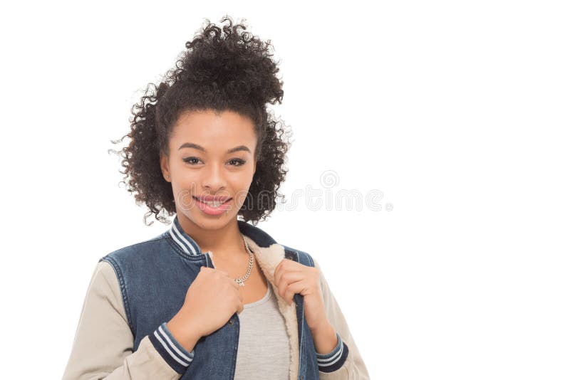 Modelo De Manera En El Fondo Blanco Foto de archivo - Imagen de pelo ...