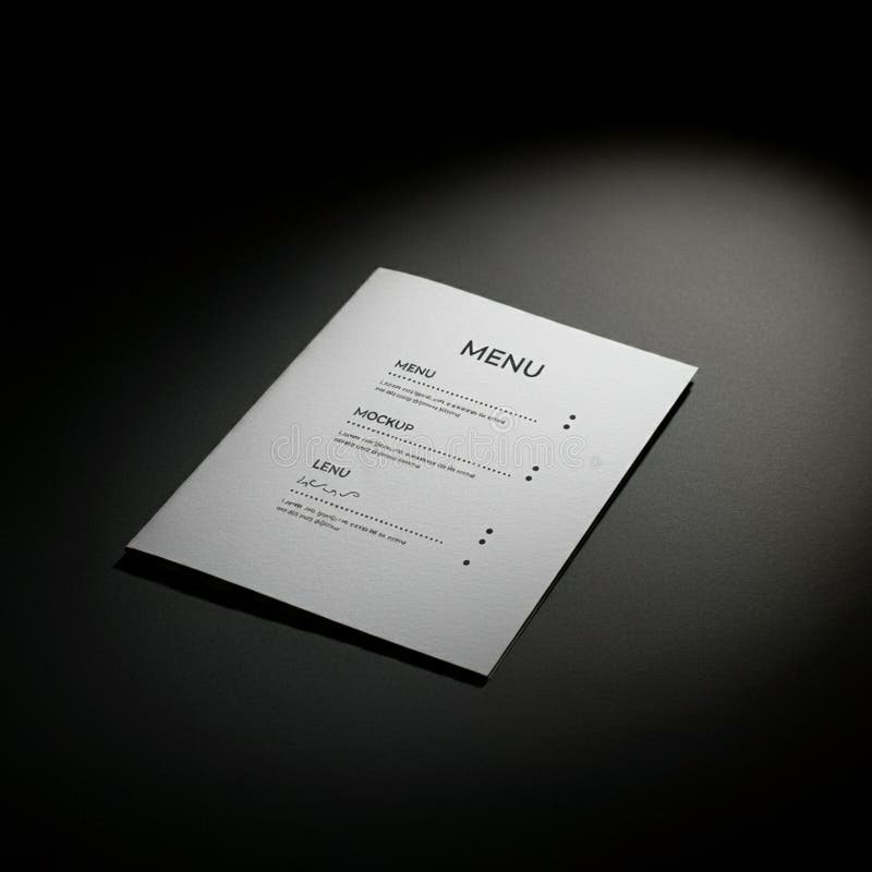 Modelo De Menu Em Branco Para Adicionar Seu Design Ilustração Stock ...
