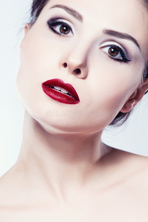 Modelo de moda Girl Face foto de archivo. Imagen de profundamente ...