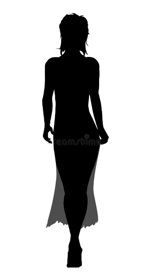 Modelo De Moda in Isolated Silhouette Ilustración del Vector ...