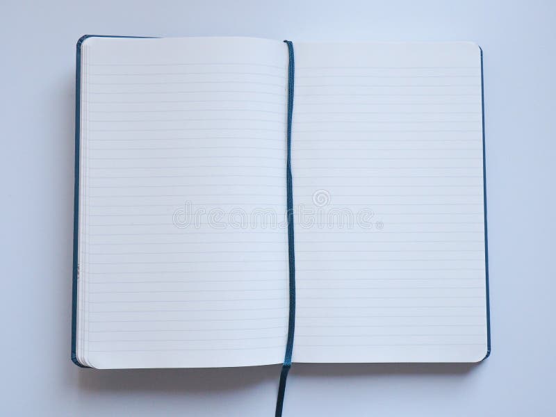 Modelo De Notebook Aberto Com Faixa Em Branco Imagem de Stock - Imagem ...