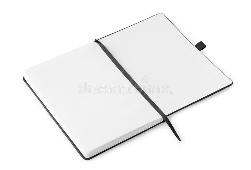 Modelo De Notebook Aberto Em Branco Isolado Em Fundo Branco. Imagem de ...