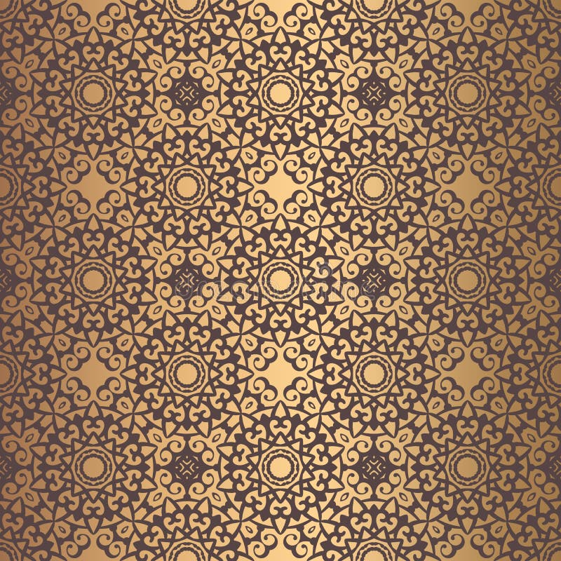 Modelo De Oro Del Arabesque Ilustración del Vector - Ilustración de ...
