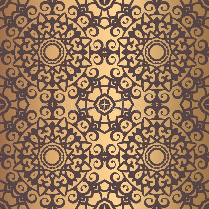 Modelo De Oro Del Arabesque Ilustración del Vector - Ilustración de ...
