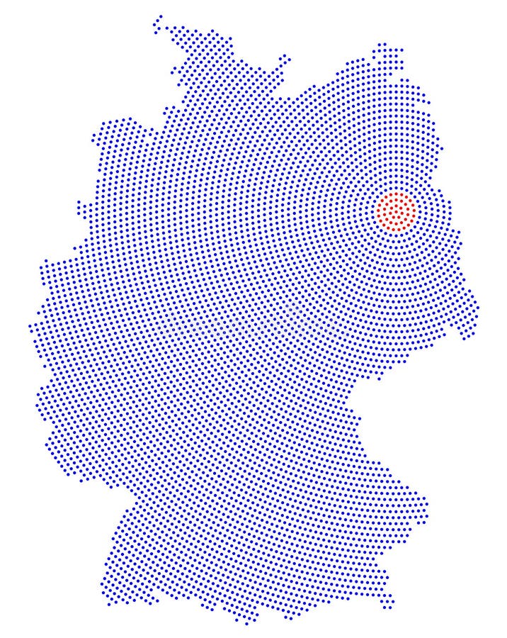 Modelo De Punto Radial Del Mapa De Alemania Ilustración del Vector ...