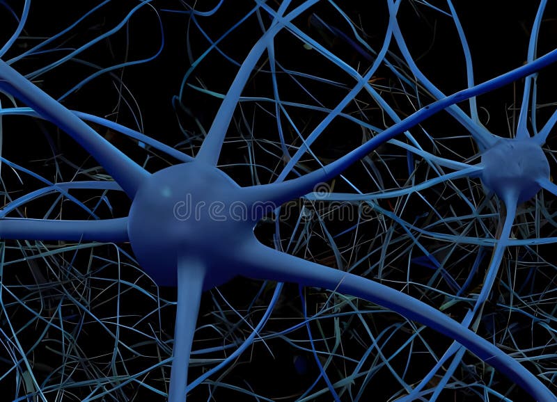 Modelo De Red Celular Neuronal Stock de ilustración - Ilustración de ...