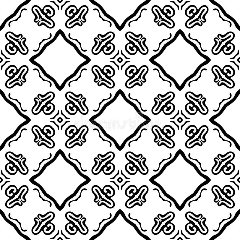 Modelo De Seamsless Blanco Y Negro Ilustración del Vector - Ilustración ...