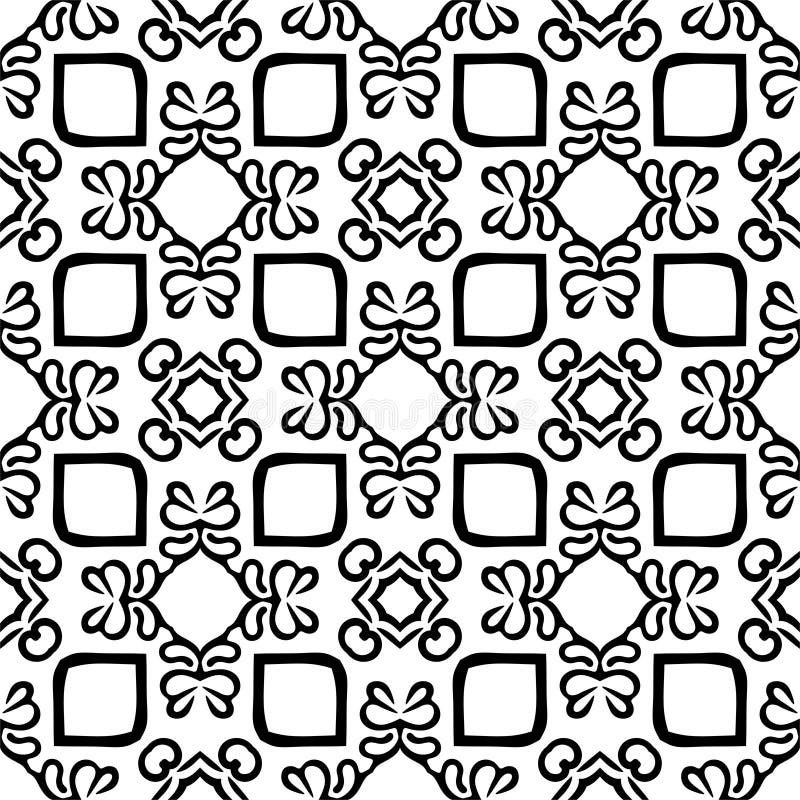 Modelo De Seamsless Blanco Y Negro Ilustración del Vector - Ilustración ...