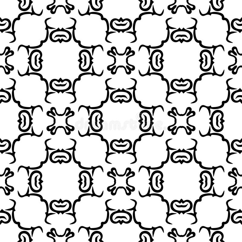 Modelo De Seamsless Blanco Y Negro Stock de ilustración - Ilustración ...