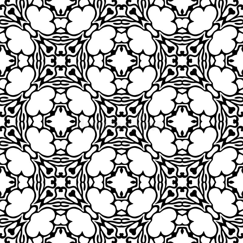 Modelo De Seamsless Blanco Y Negro Ilustración del Vector - Ilustración ...