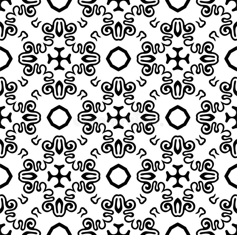 Modelo De Seamsless Blanco Y Negro Ilustración del Vector - Ilustración ...