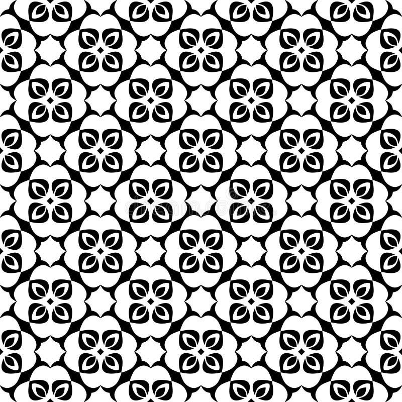 Modelo De Seamsless Blanco Y Negro Ilustración del Vector - Ilustración ...