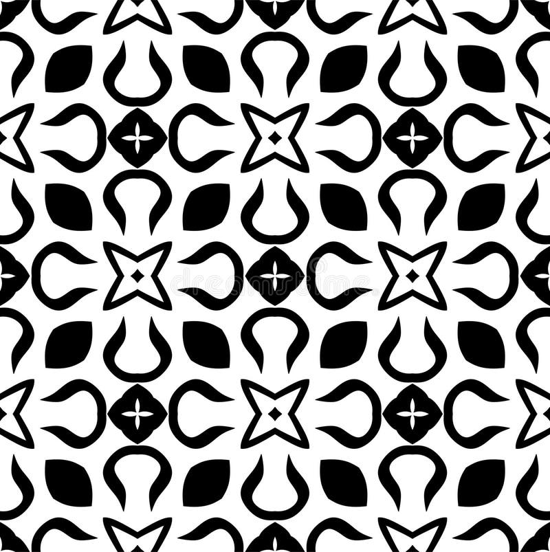 Modelo De Seamsless Blanco Y Negro Ilustración del Vector - Ilustración ...