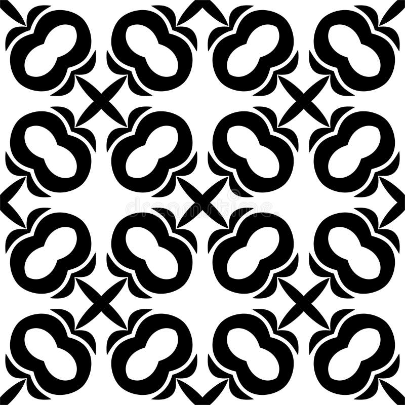 Modelo De Seamsless Blanco Y Negro Ilustración del Vector - Ilustración ...