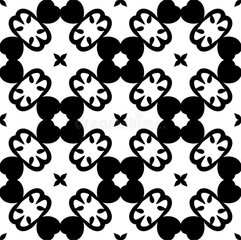 Modelo De Seamsless Blanco Y Negro Ilustración del Vector - Ilustración ...