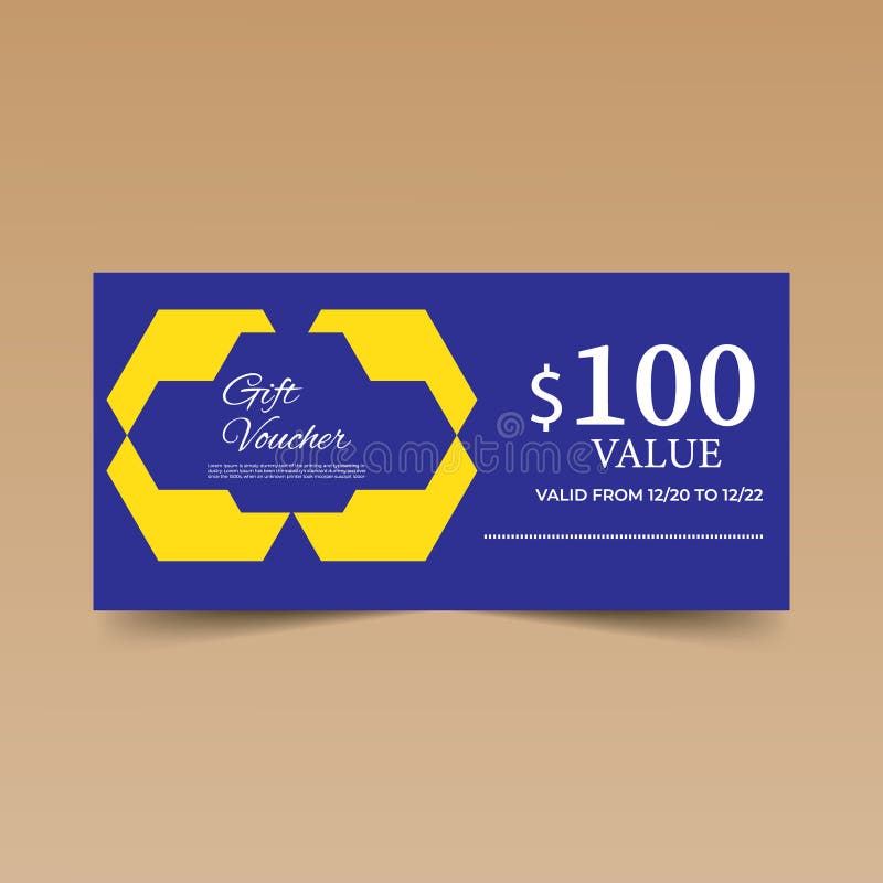 Modelo De Vale-presente Azul Legal Ilustração do Vetor - Ilustração de ...
