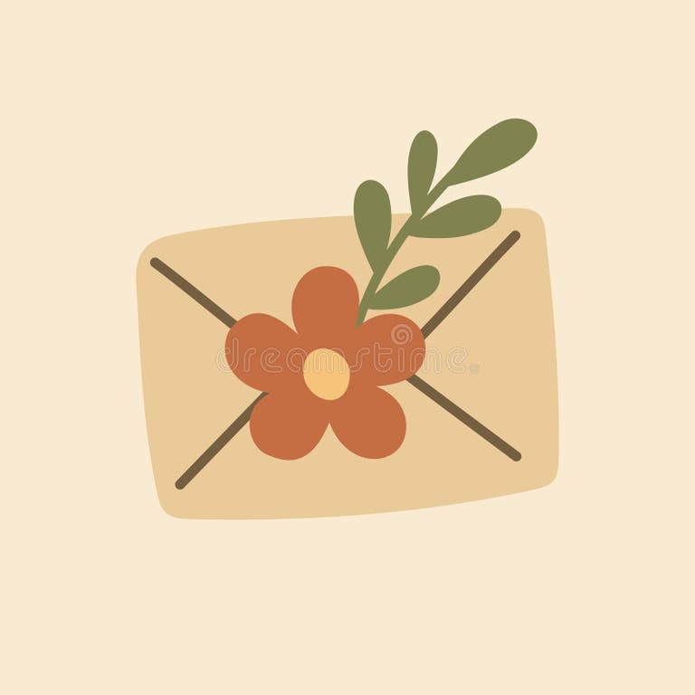 Modelo De Vetor De Envelope De Estilo De Tema De Cottagecore Ilustração ...
