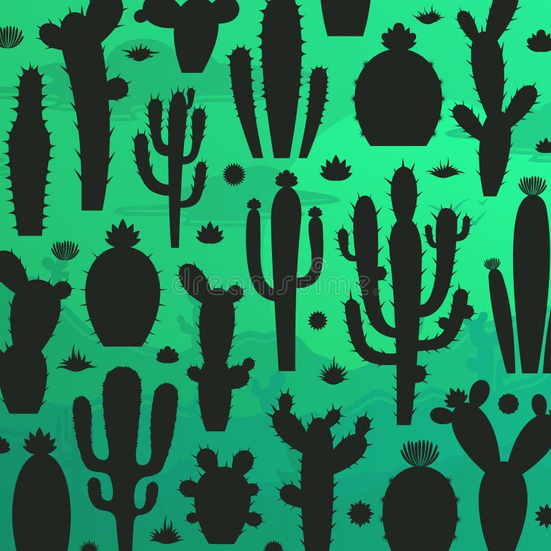 Cactus Del Vector Flor Botánica Floral Arte Grabado Verde De La Tinta Elemento Aislado Del ...