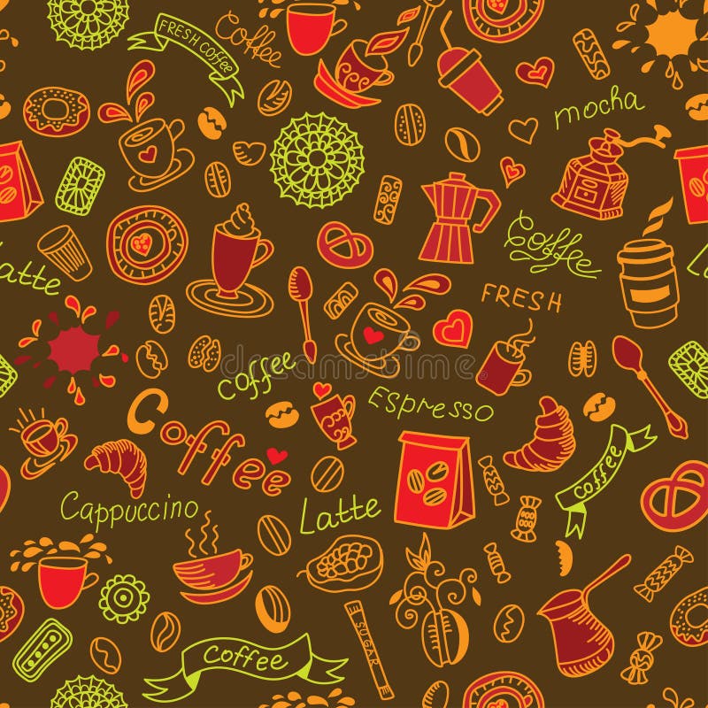 Modelo del color con café ilustración del vector. Ilustración de ...