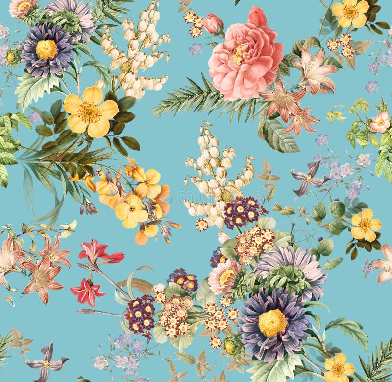 Modelo Del Ejemplo De La Flor En Fondo Simple Stock de ilustración ...