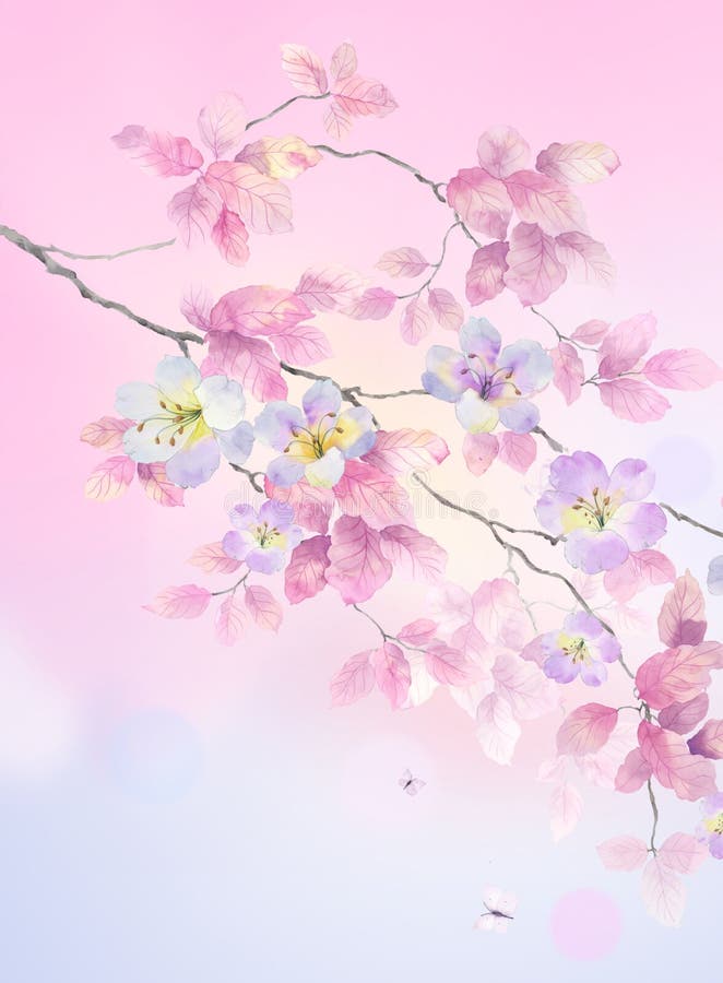 Modelo Del Ejemplo De La Flor En Fondo Simple Stock de ilustración ...